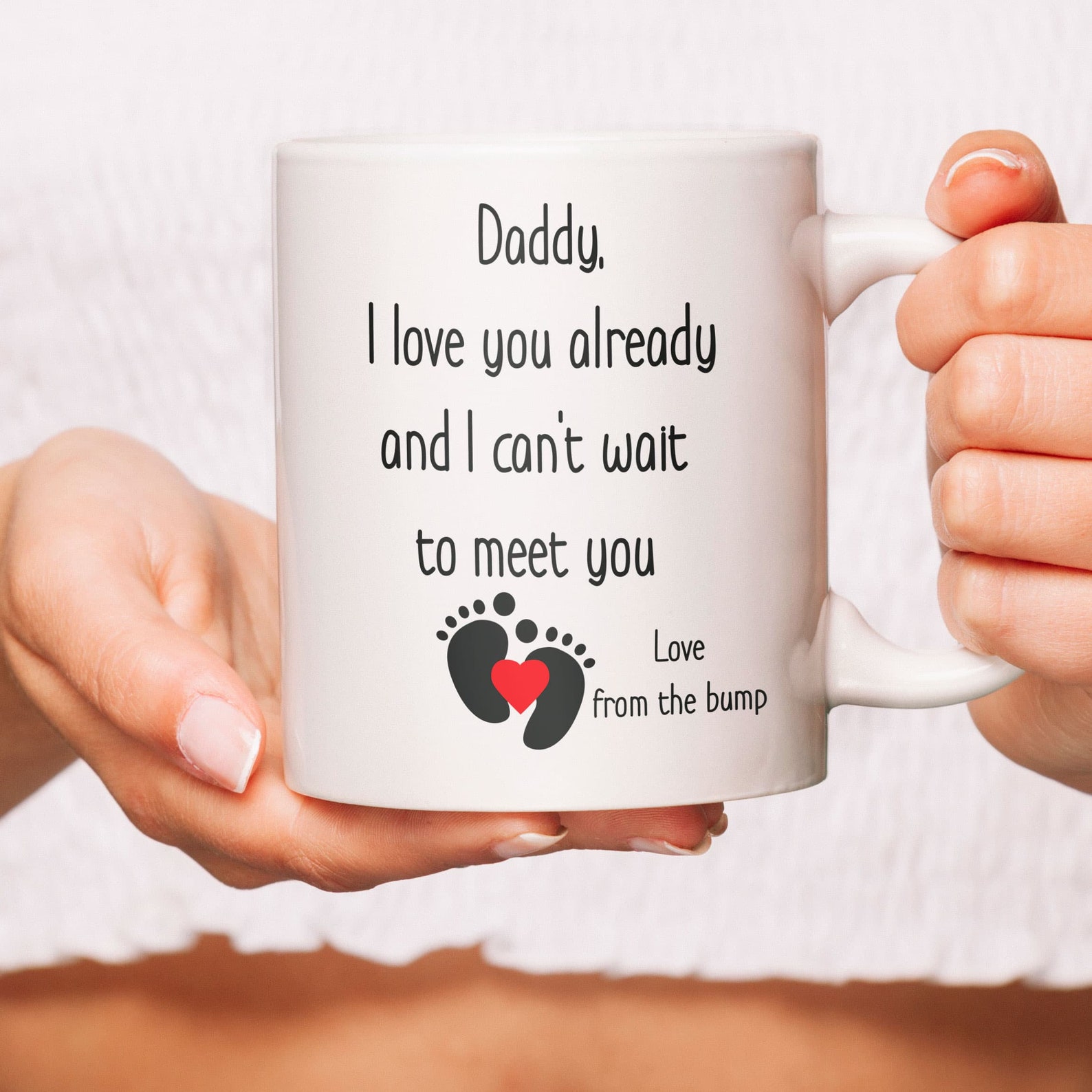 Daddy From the Bump Coffee Mug Baby Expecting Dad Daddy to | Etsy