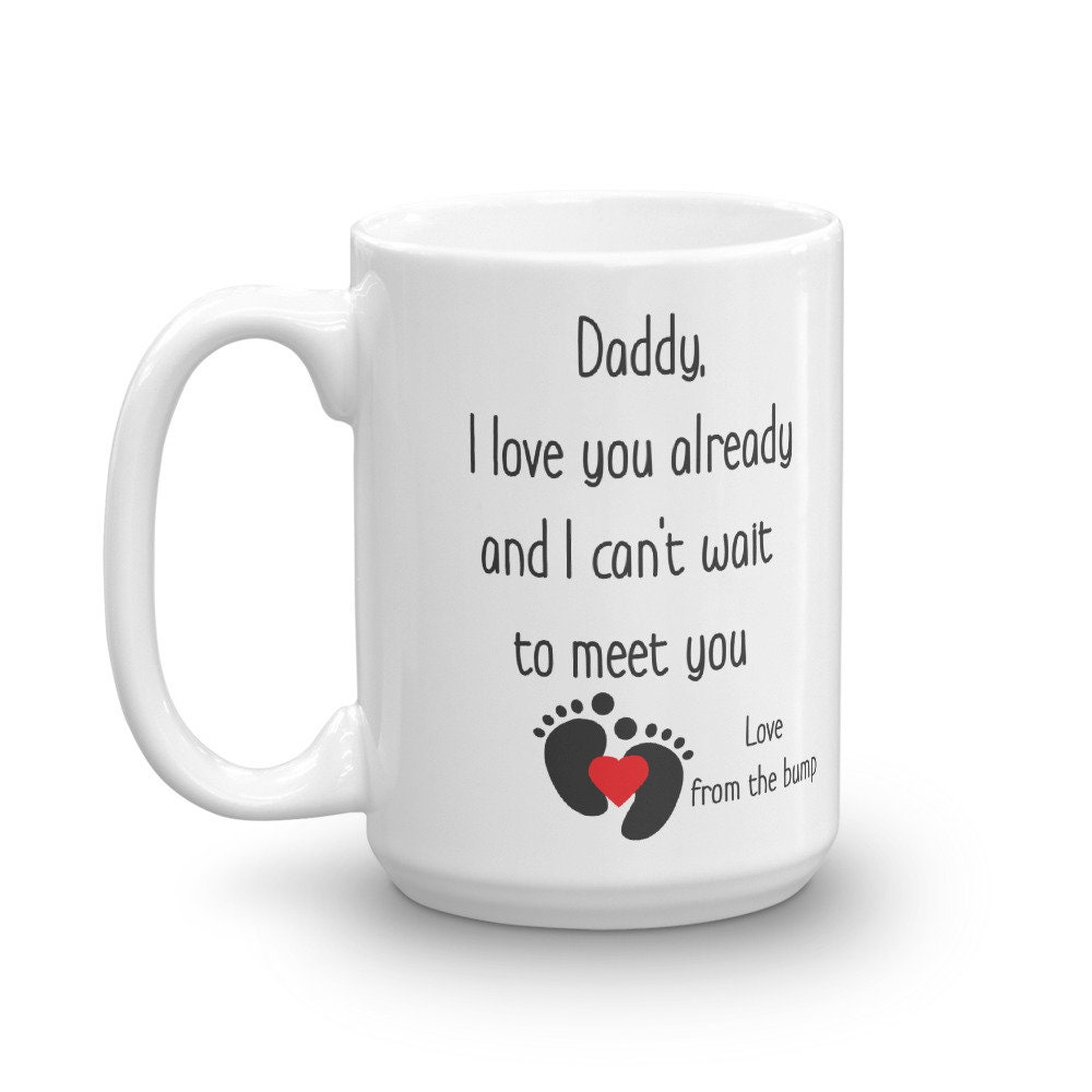 Daddy From the Bump Coffee Mug Baby Expecting Dad Daddy to - Etsy