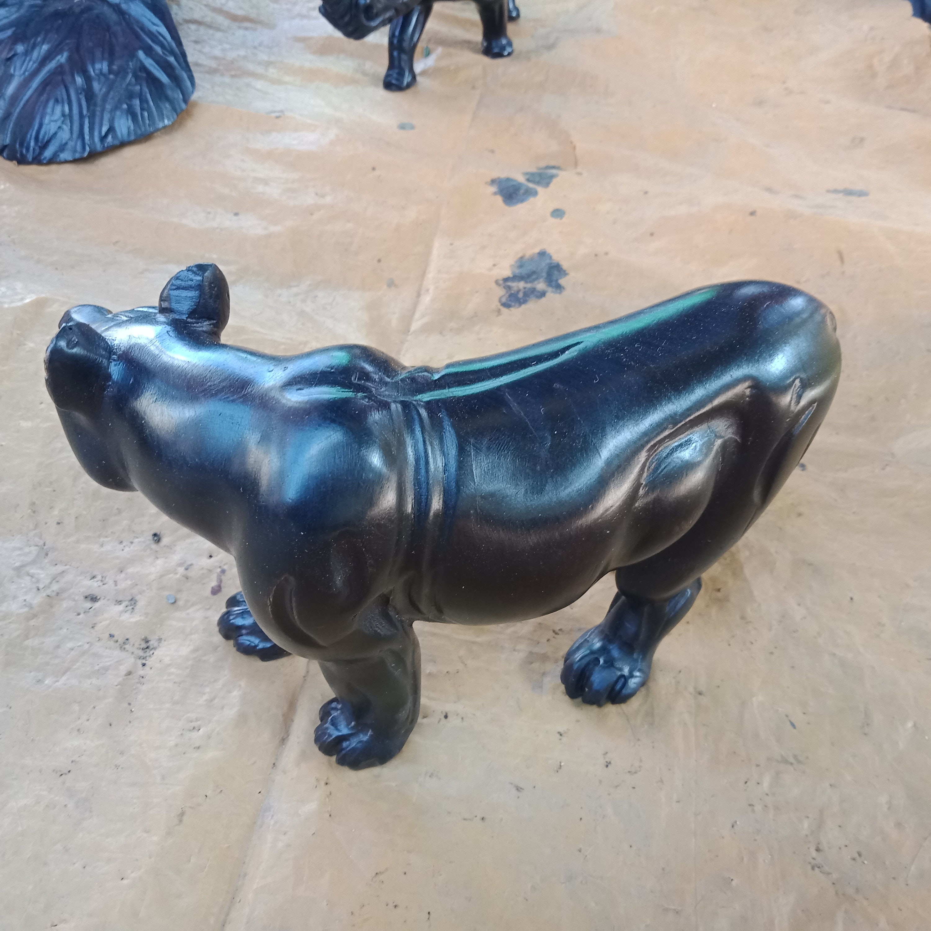 Ebony Wood African Lion Lioness Carving Sculpture Simba - Etsy