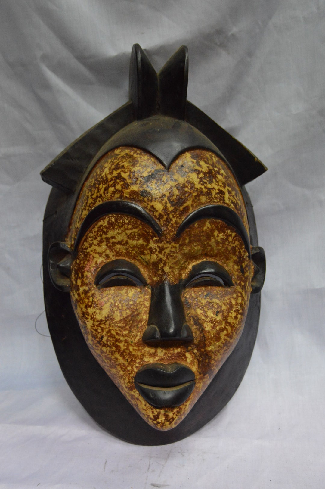 African Beaded Punu Mask Angola Wood Antique Vintage African Wall ...