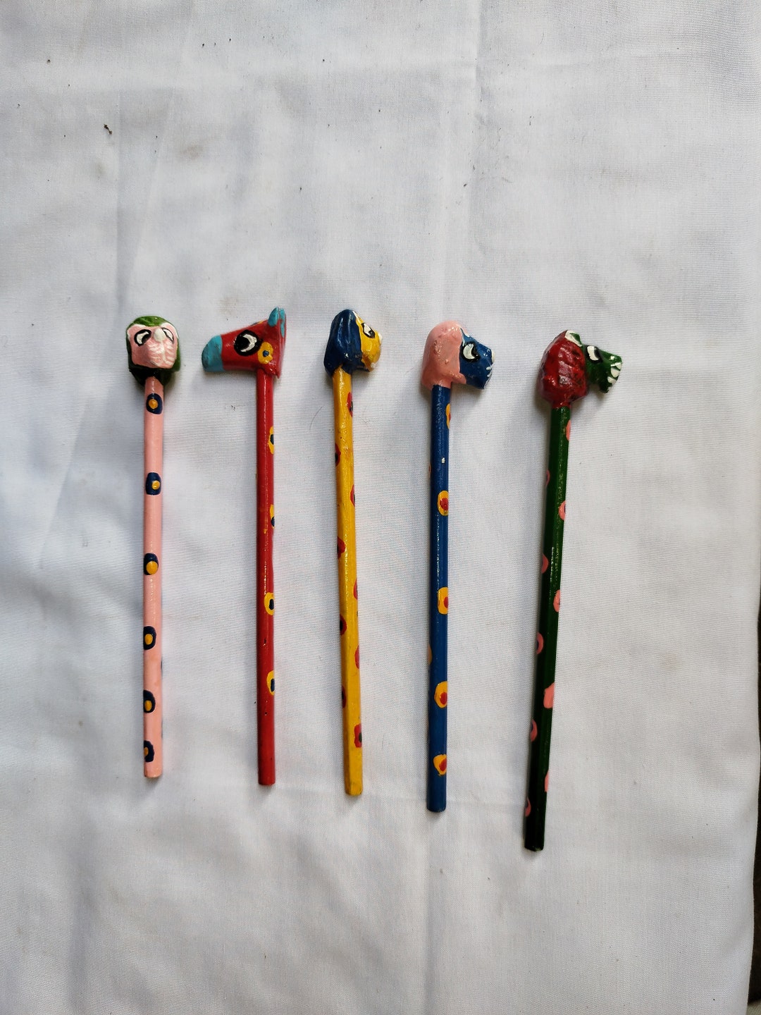 Hand-carved Animal Pencils: African Safari Set of 5 - Etsy