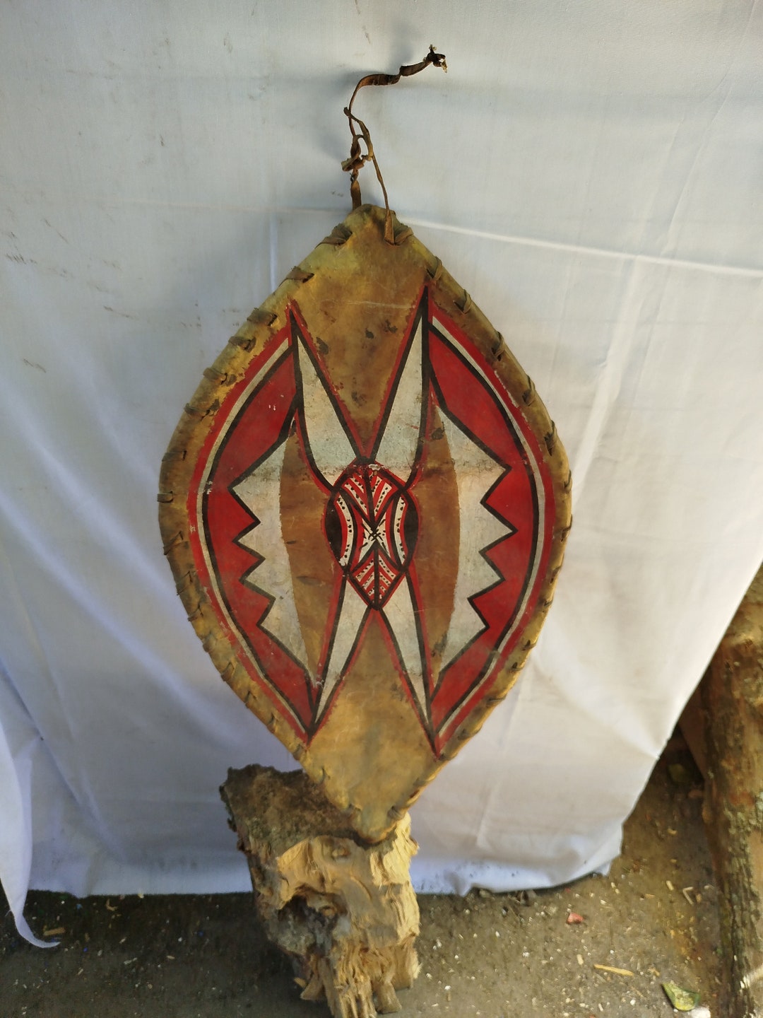On Sale Hand-woven Samburu Hide Shield: A Symbol of Strength & Heritage ...