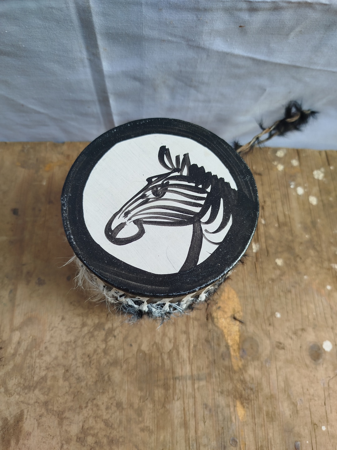 Zebra Hand-painted Kenyan Mini Drum (wildlife & Music) GD60 - Etsy