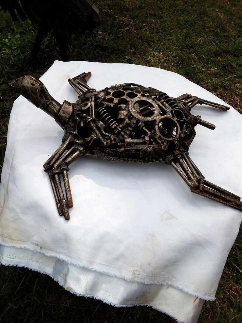 African Scrap Art Turtle Green Art Ocean Art Metal Turtle - Etsy