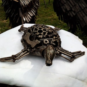 African Scrap Art Turtle | Green Art | Ocean Art Metal Turtle Table Top ...