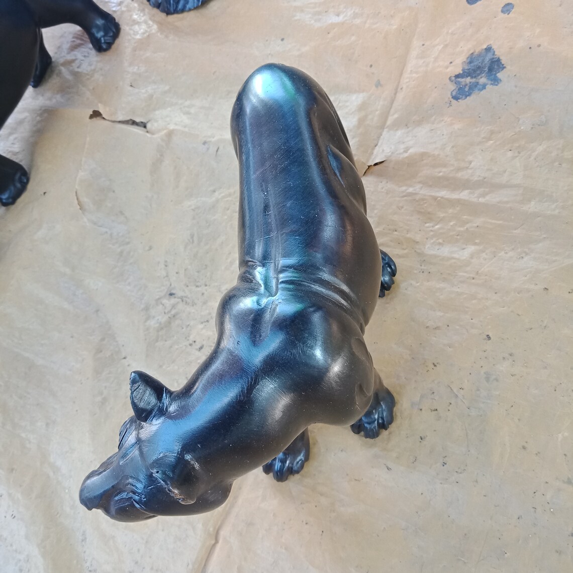 Ebony Wood African Lion Lioness Carving Sculpture Simba - Etsy