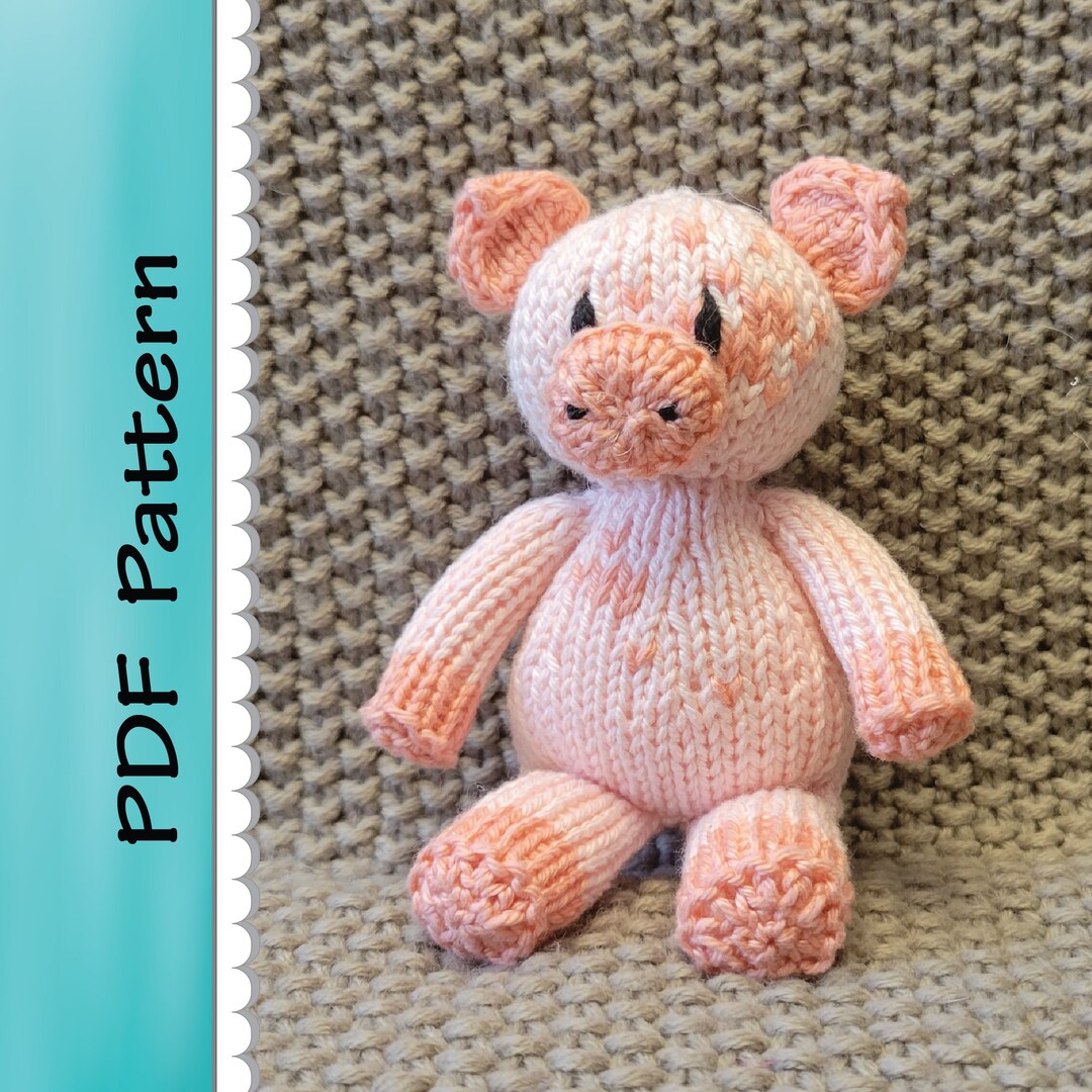 Cute Knitted Pig PDF Pattern Only - Etsy