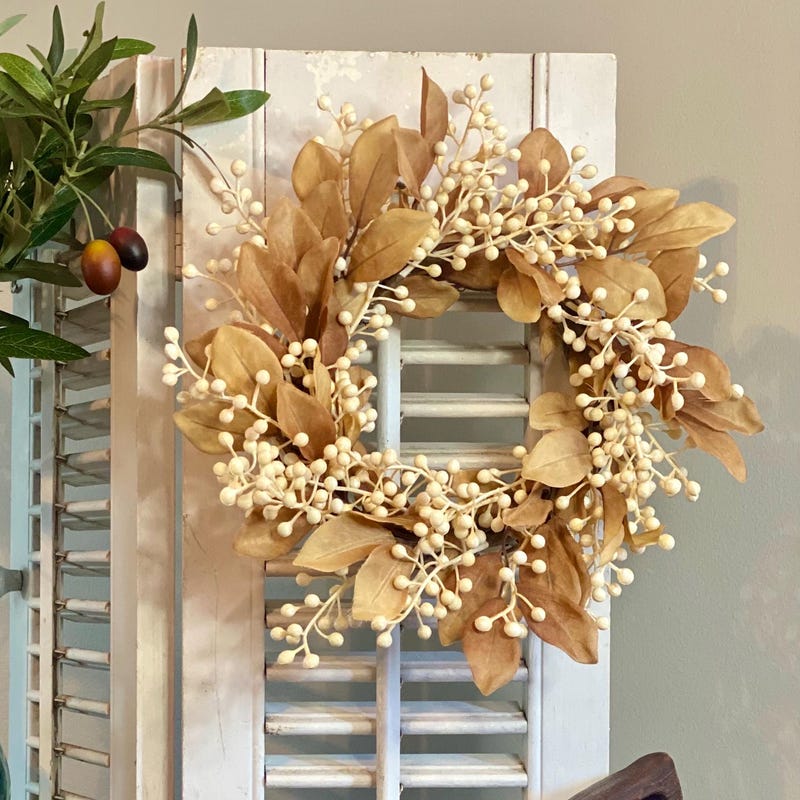 Cream Colored Fall Wreaths - Etsy