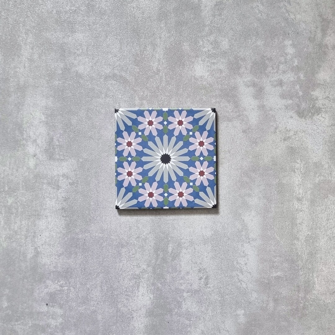 Full Tile Sample: Fizaan MINI Artisan Moroccan Pattern Wall & Floor ...