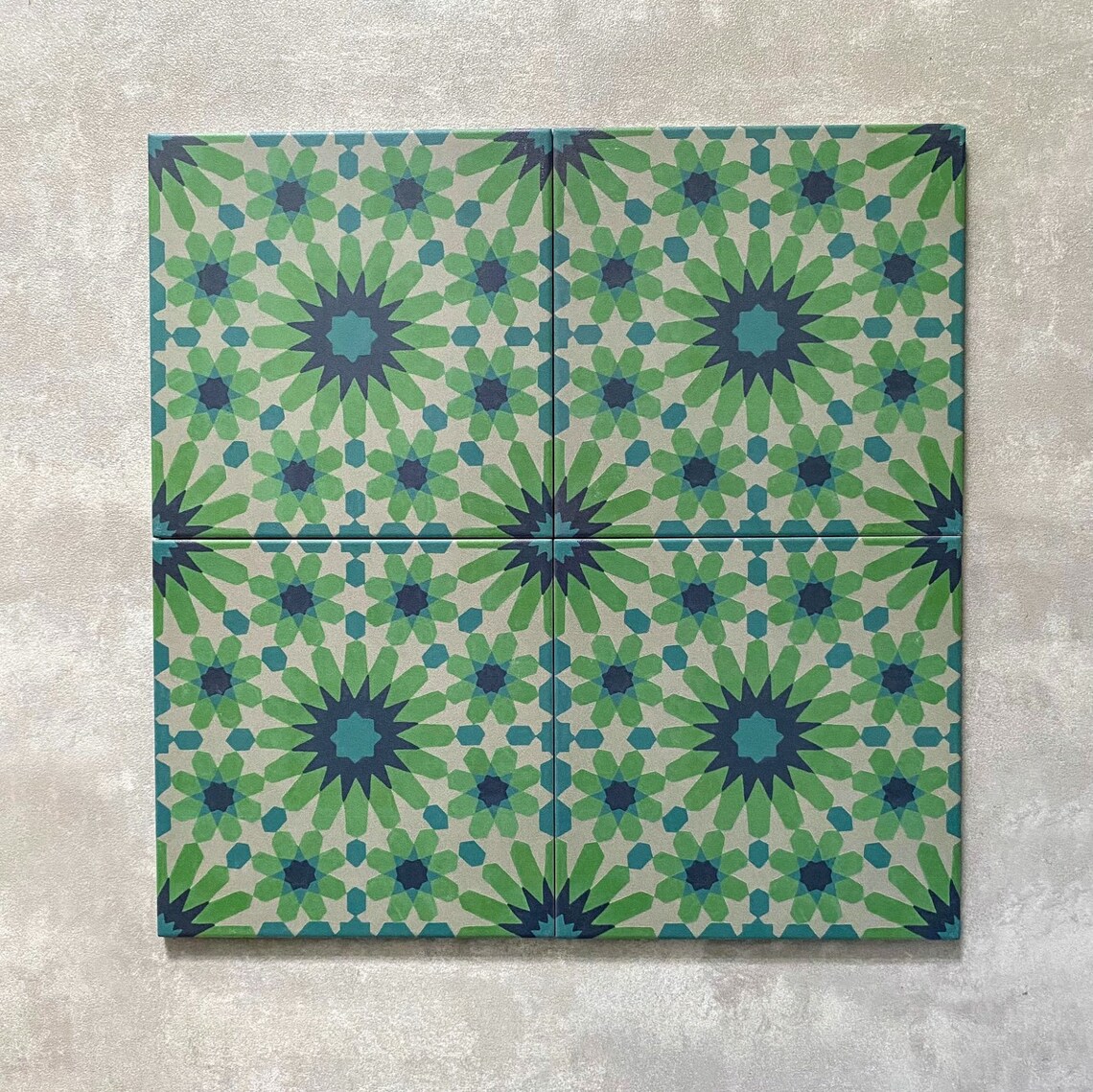 Full Tile Sample: Fes Sahara Green Anti Slip Moroccan - Etsy UK