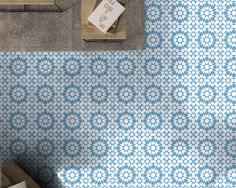 Full Tile Sample: Alhambra Cathedral Black White Moroccan Patterned ...