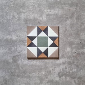 Maison Brun Victorian Patterned Porcelain Wall & Floor Full Tile Sample ...