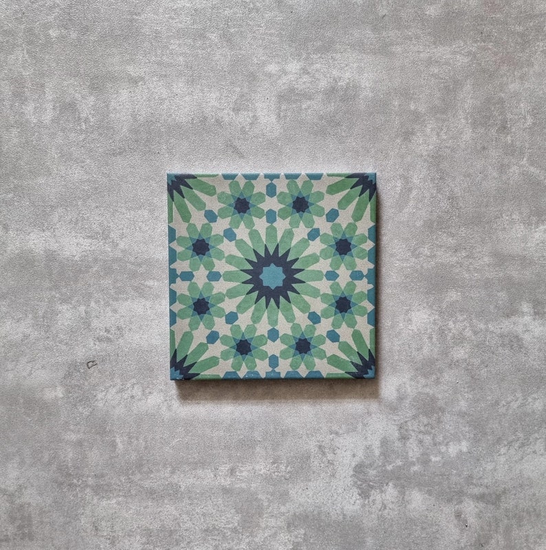 Full Tile Sample: Fes Sahara Green Anti Slip Moroccan - Etsy UK
