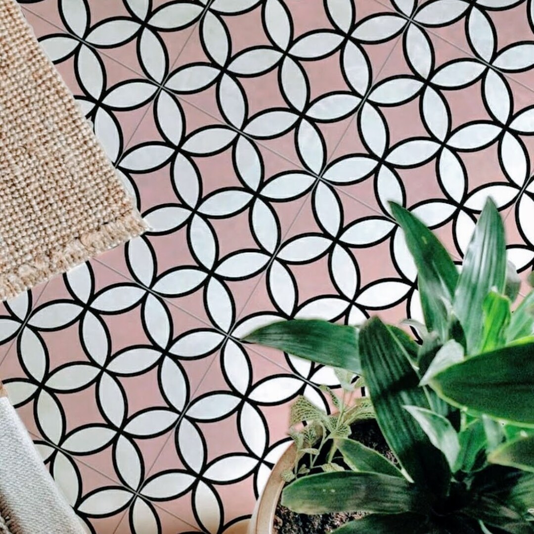 Holland Park Petal Pink Wall & Floor Full Tile Sample - Etsy UK