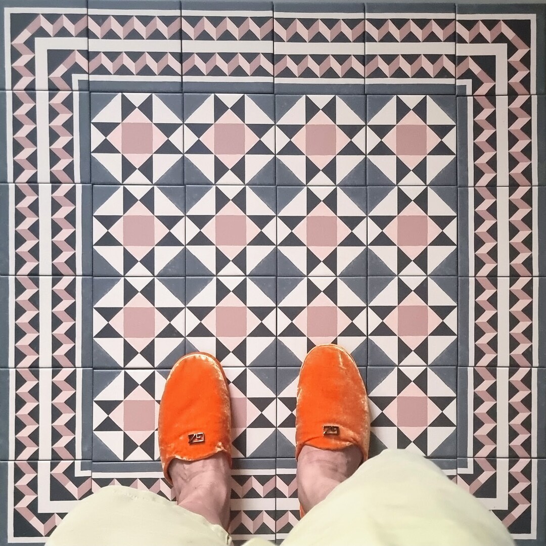 Maison MINI Rose Victorian Patterned Wall & Floor Full Tile Sample ...