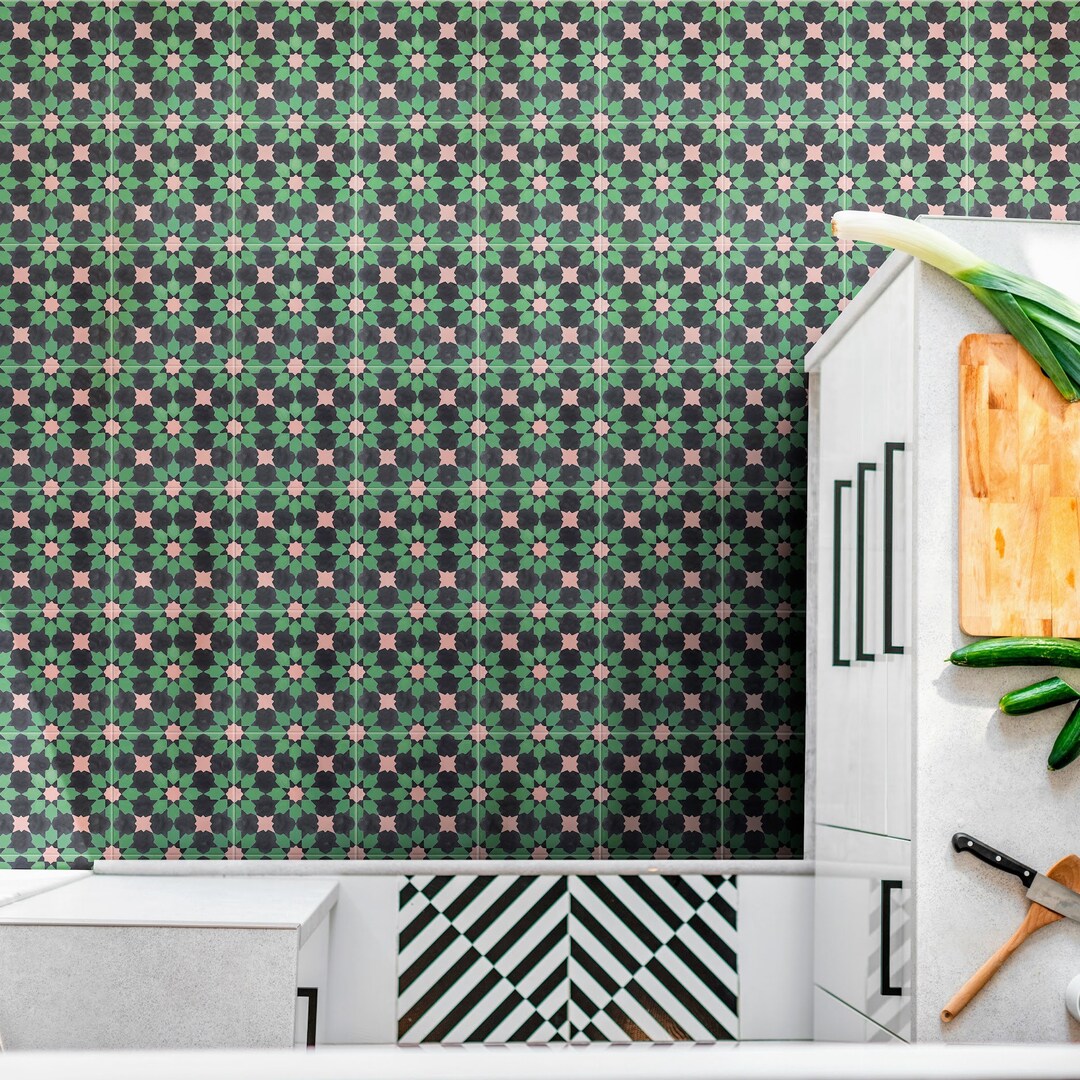 Mamounia Orchard Moroccan Patterned Wall & Floor Full Tile Sample 20 X ...