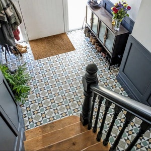 Maison Brun Victorian Patterned Porcelain Wall & Floor Full Tile Sample ...