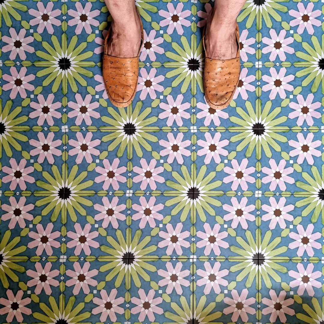 Full Tile Sample: Fizaan Summer Anti Slip Moroccan Patterned Porcelain ...