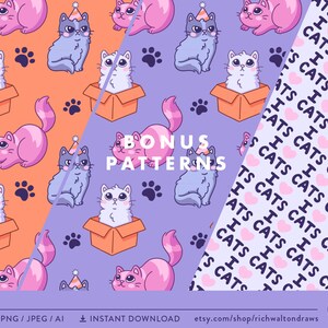 Cat Clip Art, Kitten Clipart, Cute Clipart, Cat Illustration, Kitten ...