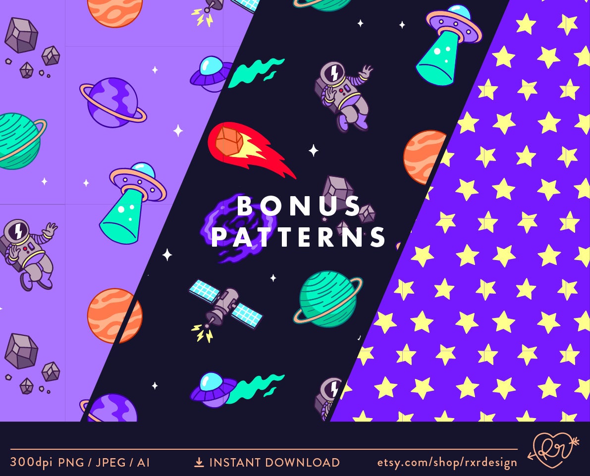 Space Clip Art, Cosmic Clipart, Planets Clipart, Spaceman Clipart ...