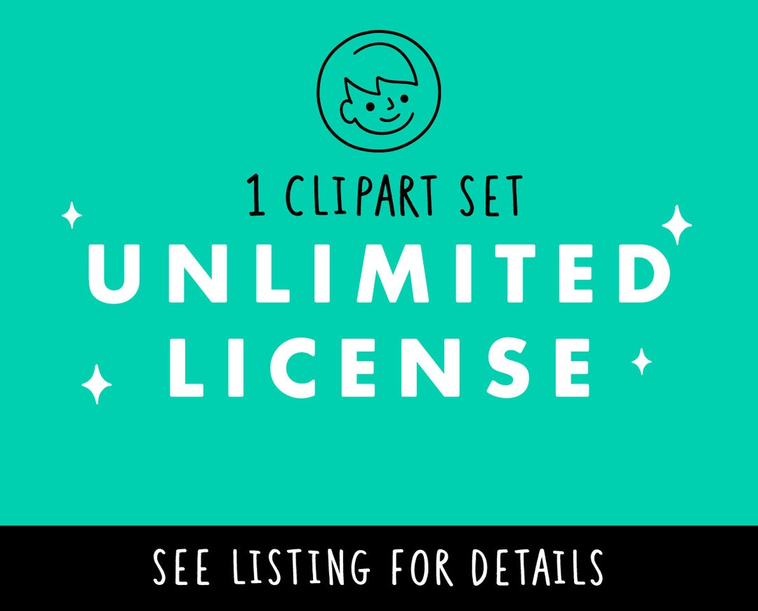 Unlimited License for 1 Clipart Set by Richwaltondraws - Etsy