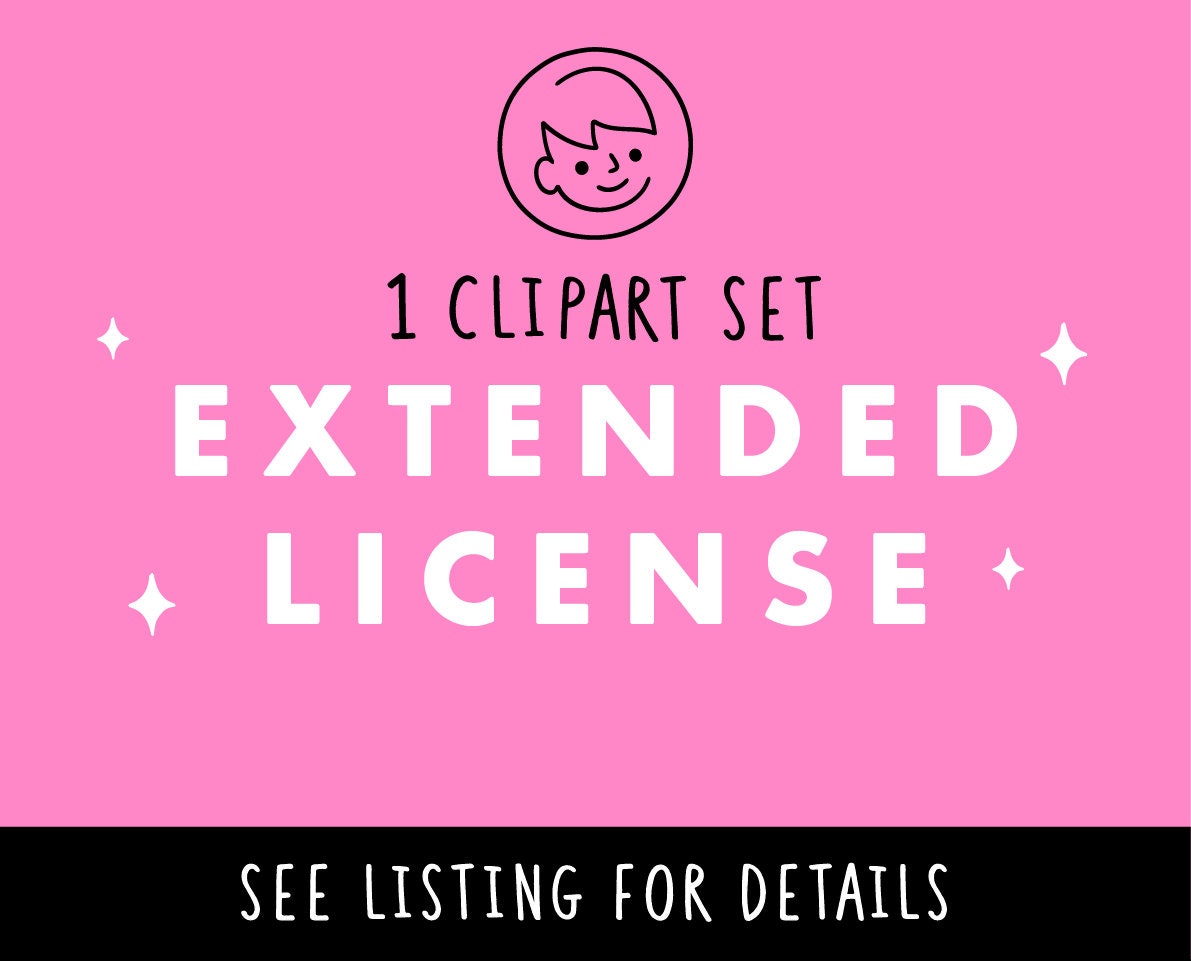 Extended License for 1 Clipart Set by Richwaltondraws - Etsy