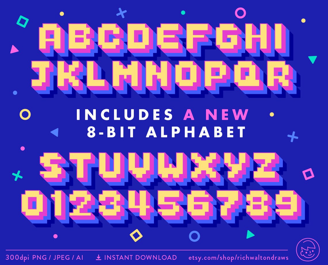 Retro Arcade Clip Art 2, More Retro Gaming Clipart, Video Game Clip Art ...
