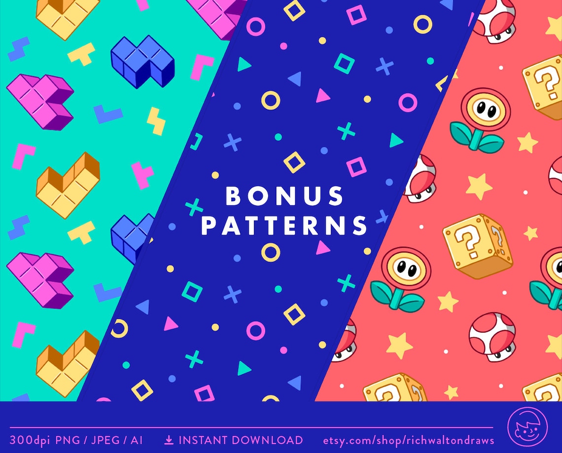 Retro Arcade Clip Art 2, More Retro Gaming Clipart, Video Game Clip Art ...