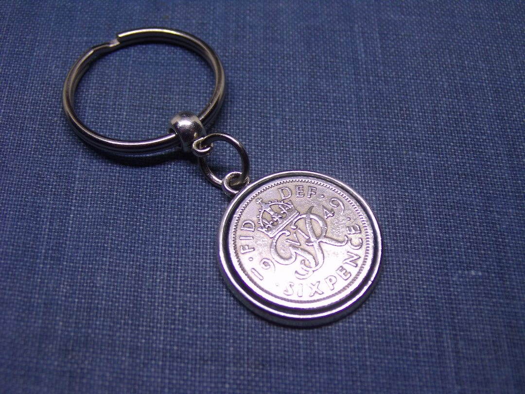 1949 Lucky Sixpence Keyring Born in 1949 Birthday Gift Idea N1 - Etsy