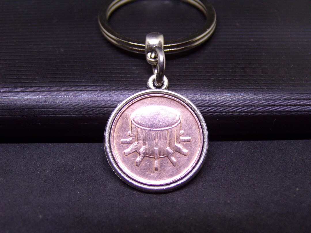 Malaysian Coin Keychain Keyring Gift Idea for Him Her Men Women Rebana ...