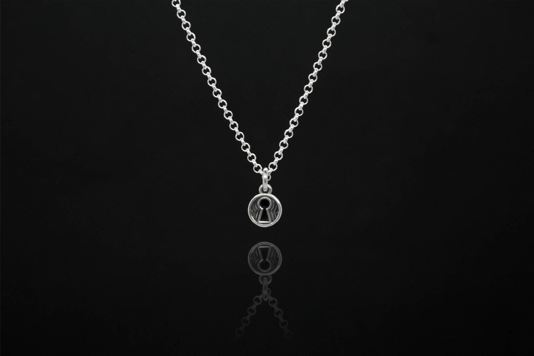 Lock Necklace, Silver Necklace, Tiny Silver Pendant, Tiny Jewelry ...