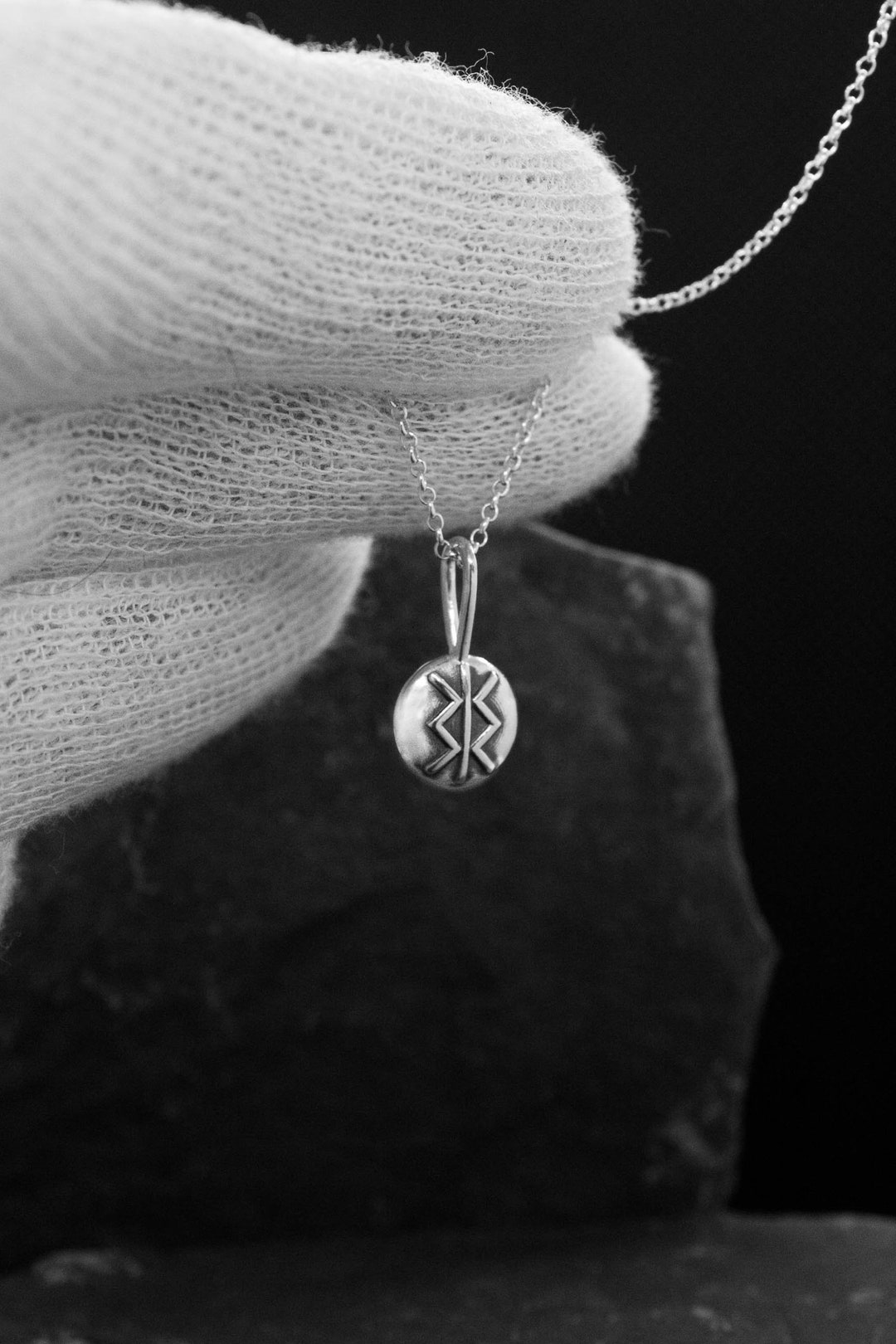 Silver Protection Rune Viking Pendant, Rune Pendant, Rune Necklace ...