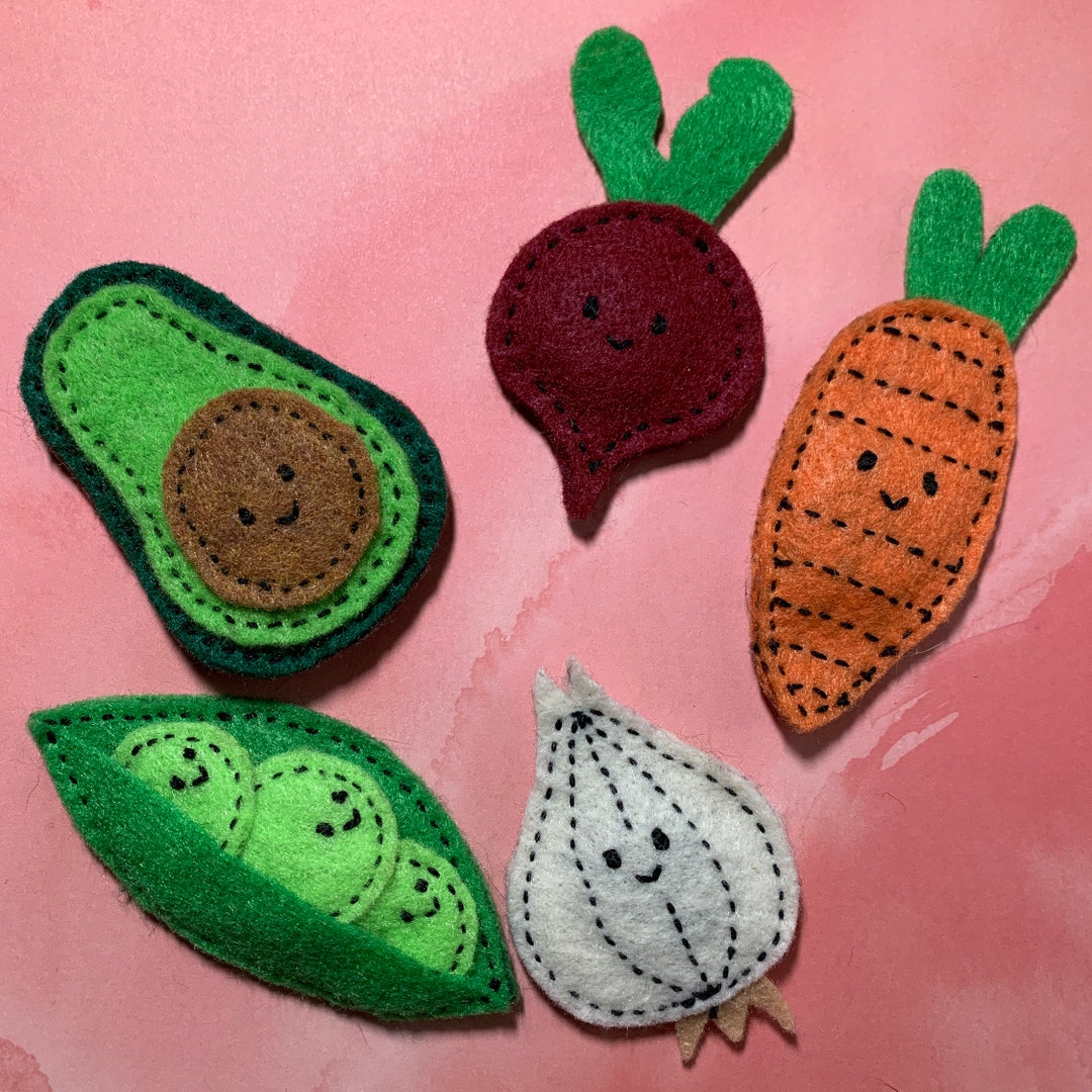 Cute Vegetable Felt Magnets - Etsy