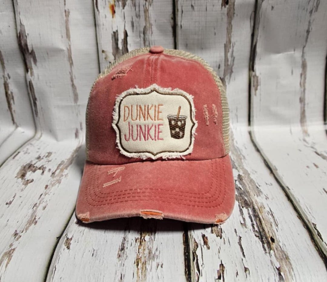 Dunkin Junkie Ponytail Baseball Cap Sherpa Hat Trucker Hat Embroidered ...
