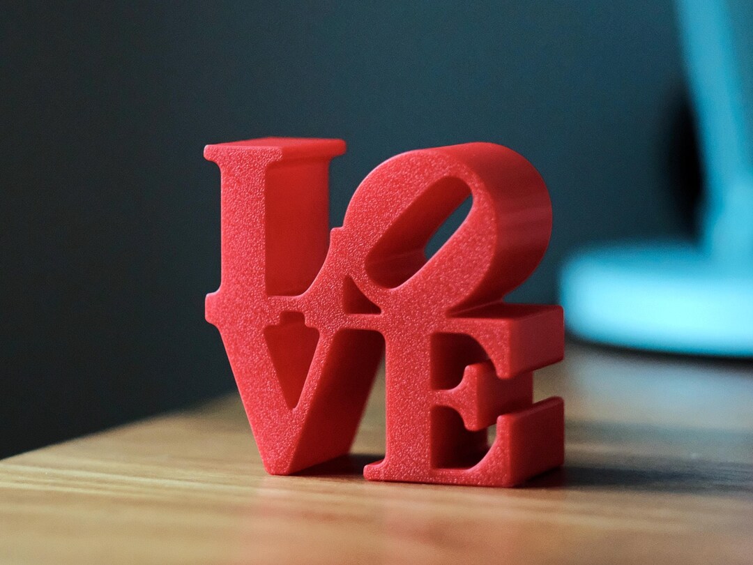 LOVE Miniature Pop Art, 3D Printed - Etsy