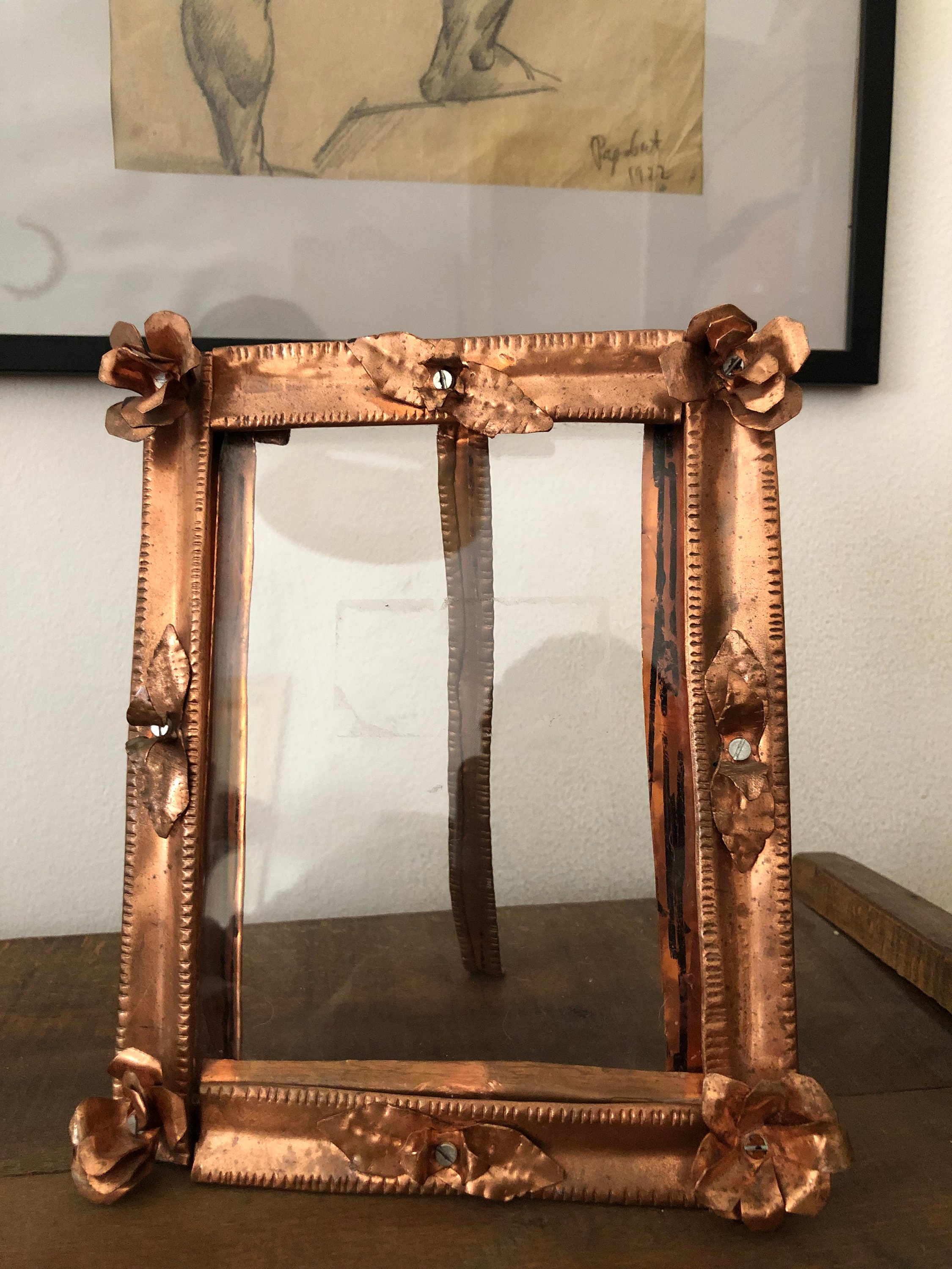 Photo Frame From the Brutalism Period / Vintage Frame / Copper ...