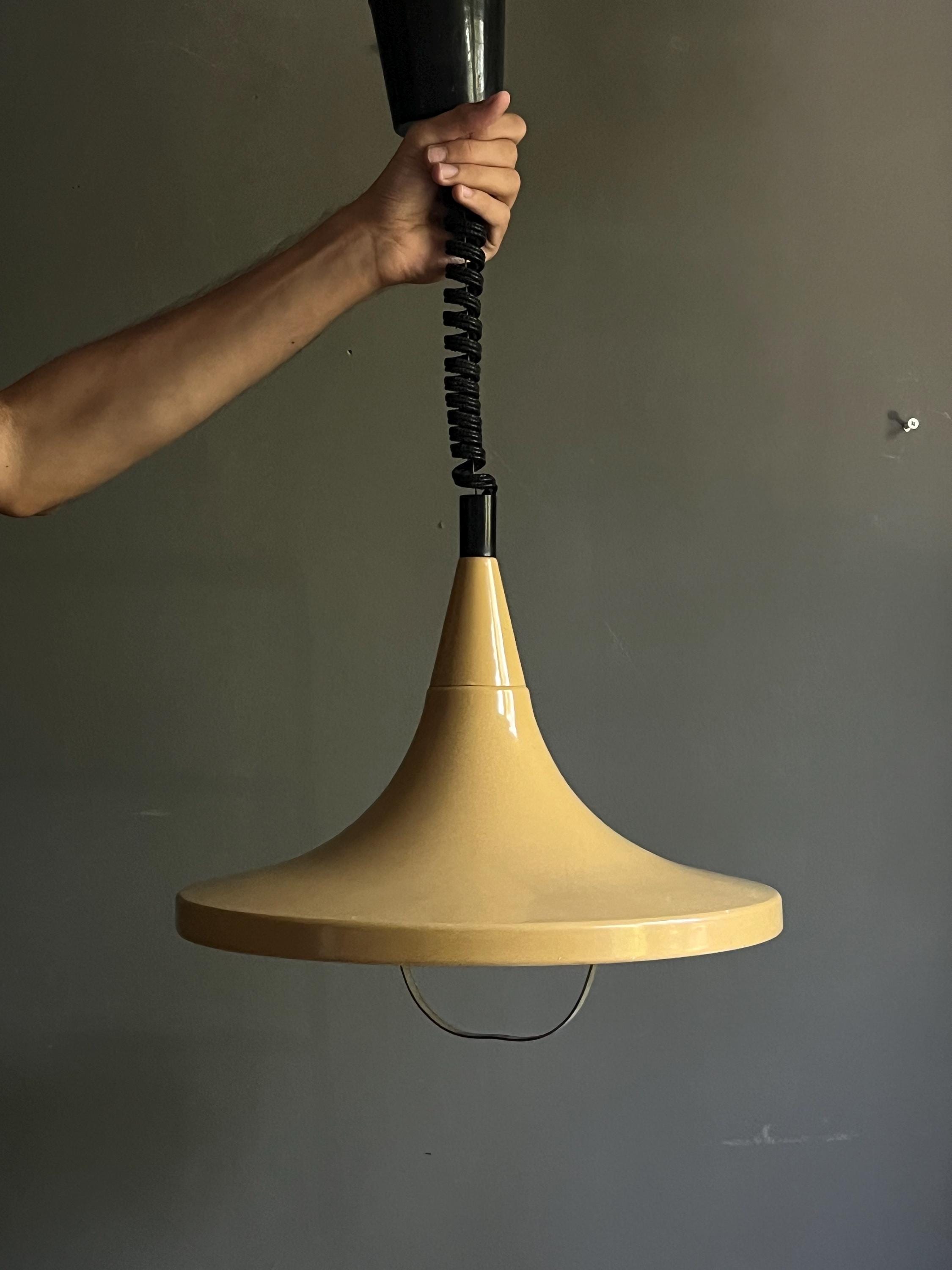 Vintage Pendant Light / MCM Pendant Light / Industrial Pendant Light ...