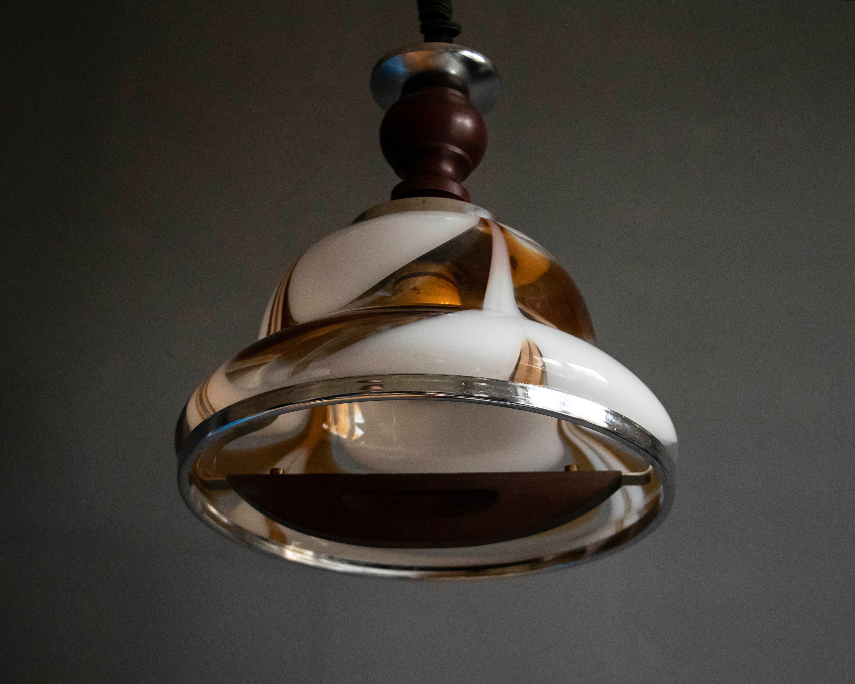 Murano Ceiling Lamp Mid Century Murano Chandelier / Hanging Lamp / Made ...