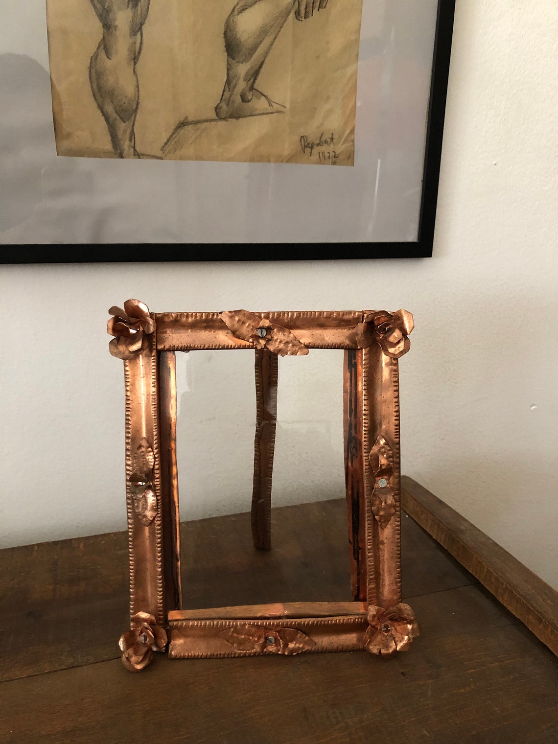 Photo Frame From the Brutalism Period / Vintage Frame / Copper ...