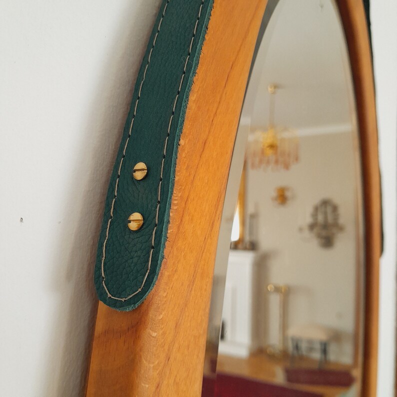 Art Deco Wall Oval Mirror From 1920s / 69x40cm - Etsy
