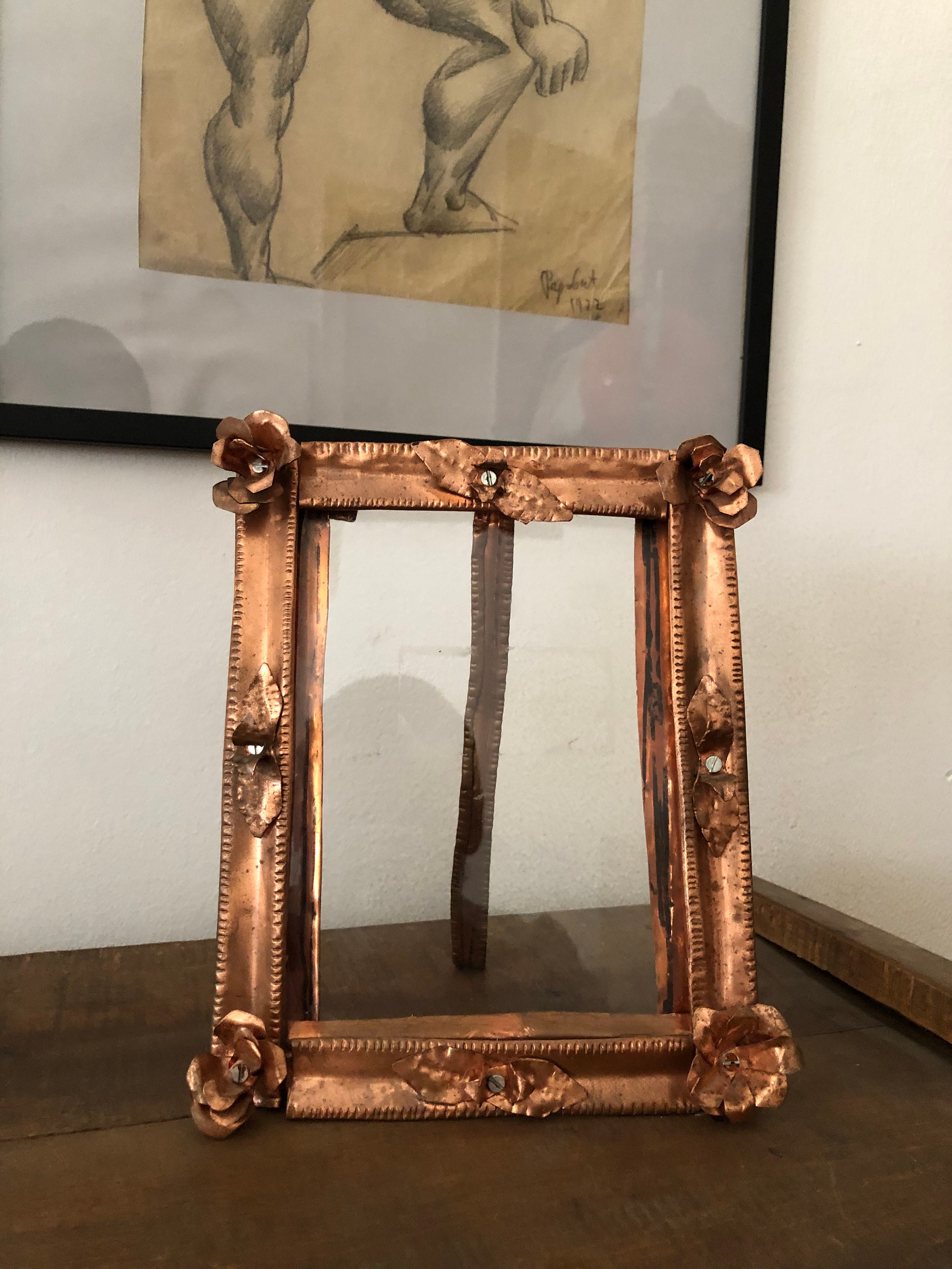 Photo Frame From the Brutalism Period / Vintage Frame / Copper ...