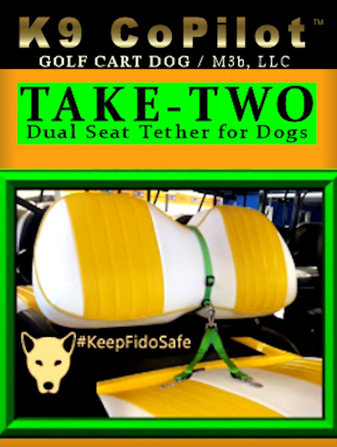 K9 Copilot® Golf Cart Tether | Etsy