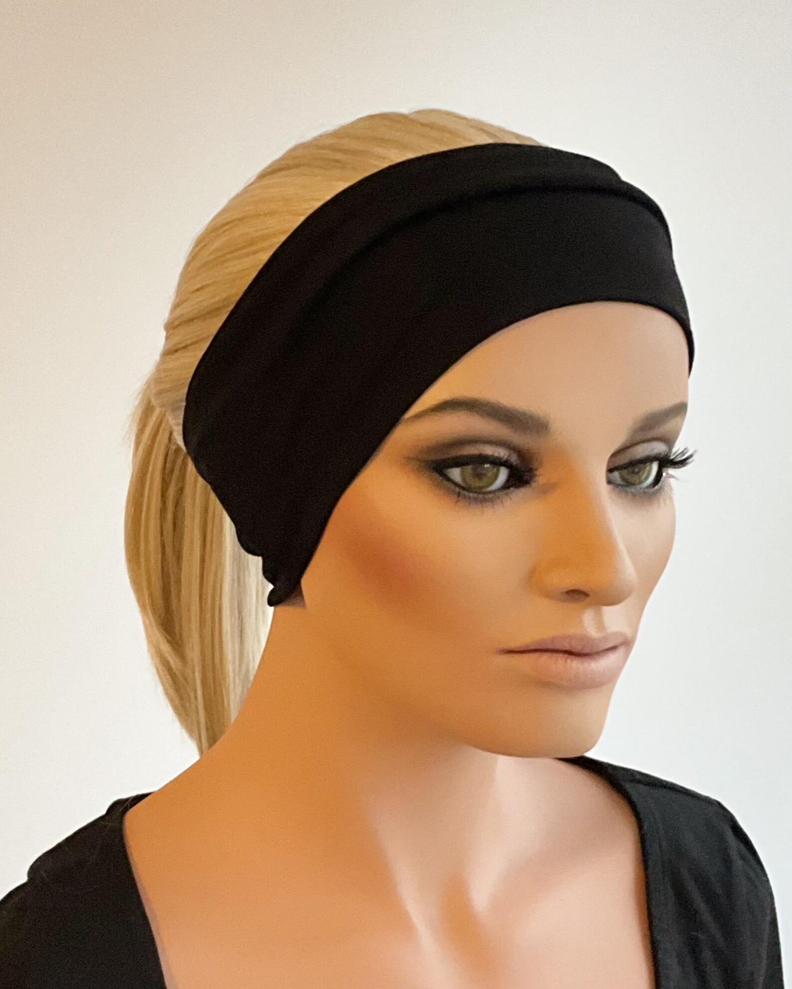 Premium Pearl Blonde Medium Length Headband Wig/ Gym Wig/ Sports Wig ...