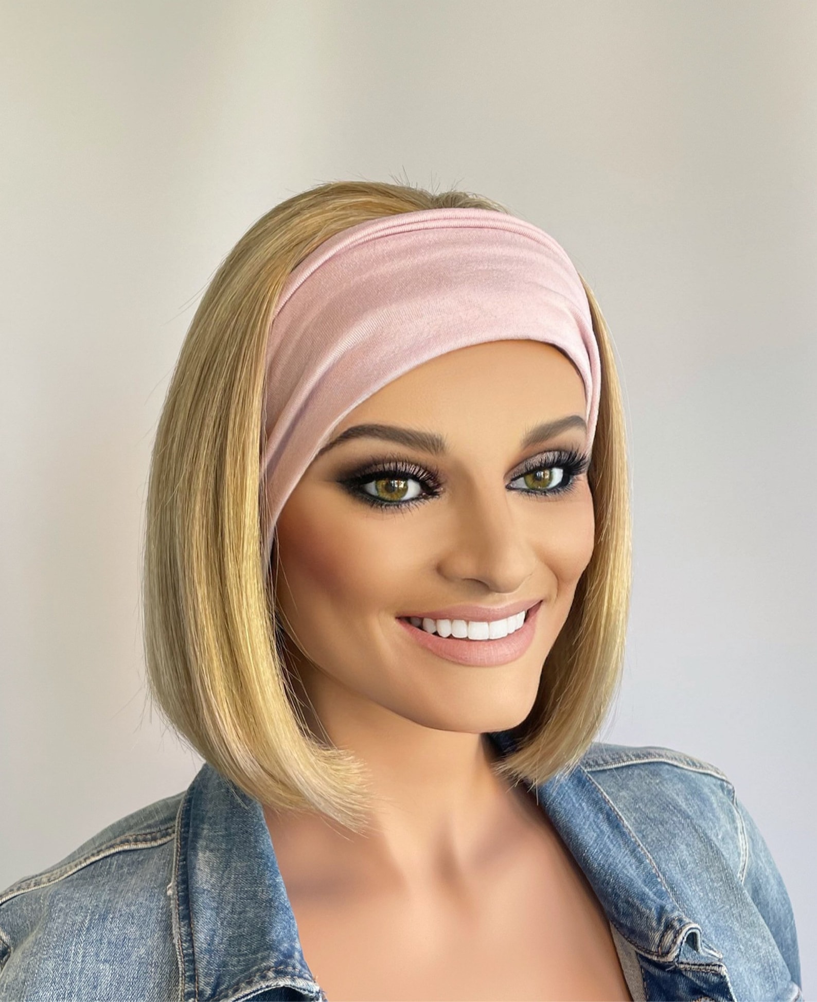 Headband Wig for Gym & Swim Champagne Blonde Mix | Ponytail Wig ...