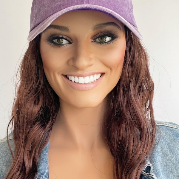 Baseball Cap With Gray Hair Attached - Etsy