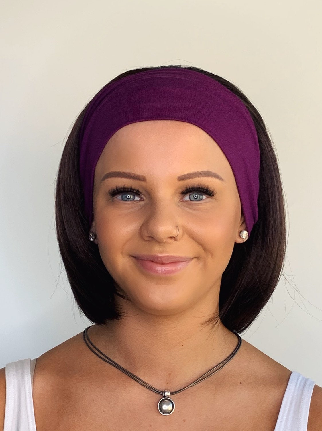 Warm chocolate headband wig gym wig bandfall wig sports | Etsy