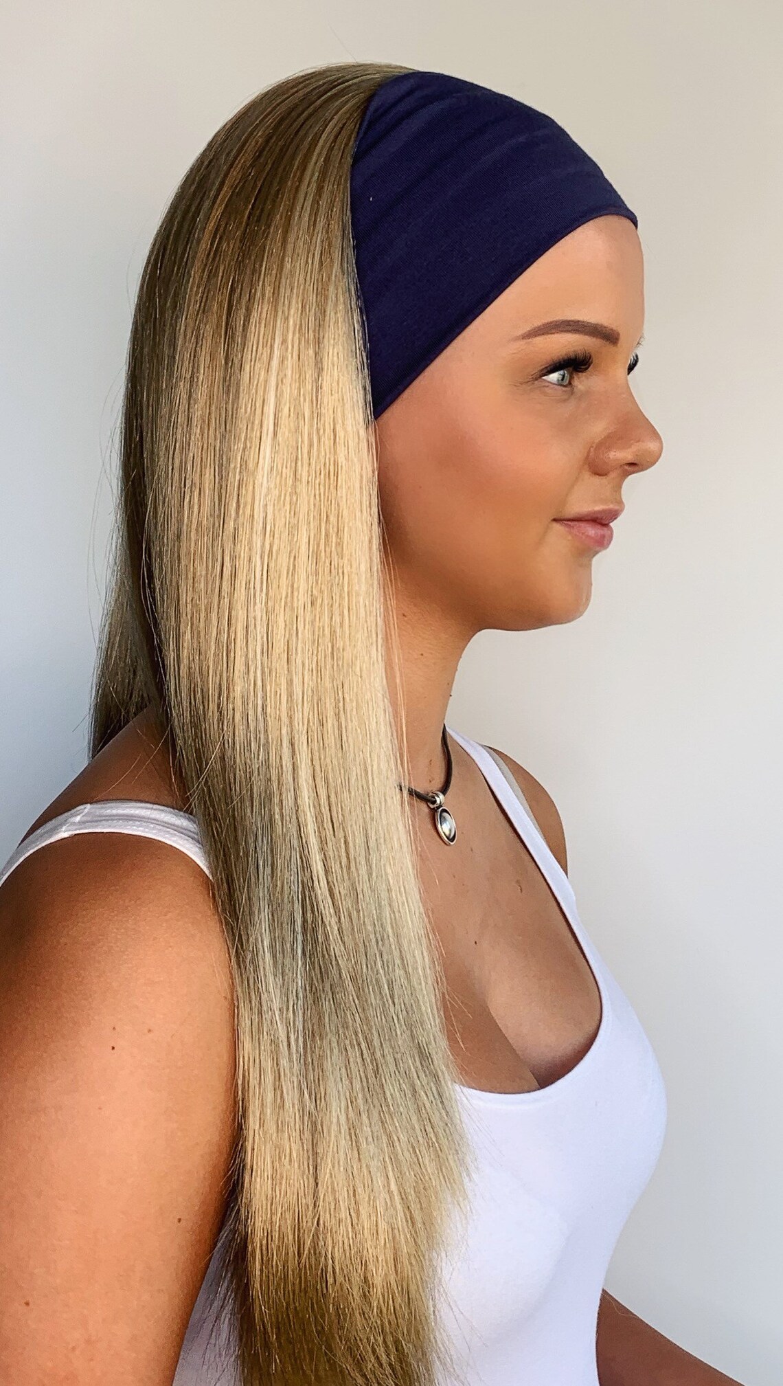 Gym & Swim Headband Wig Long Length Champagne Blonde| Hair Loss Wig ...