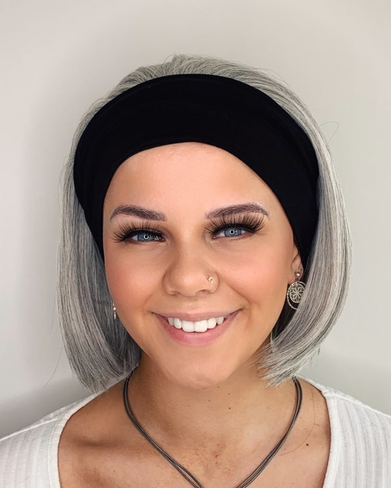 Grey Headband Wig Gym Wig Bandfall Wig Sports Wig Swim Wig - Etsy