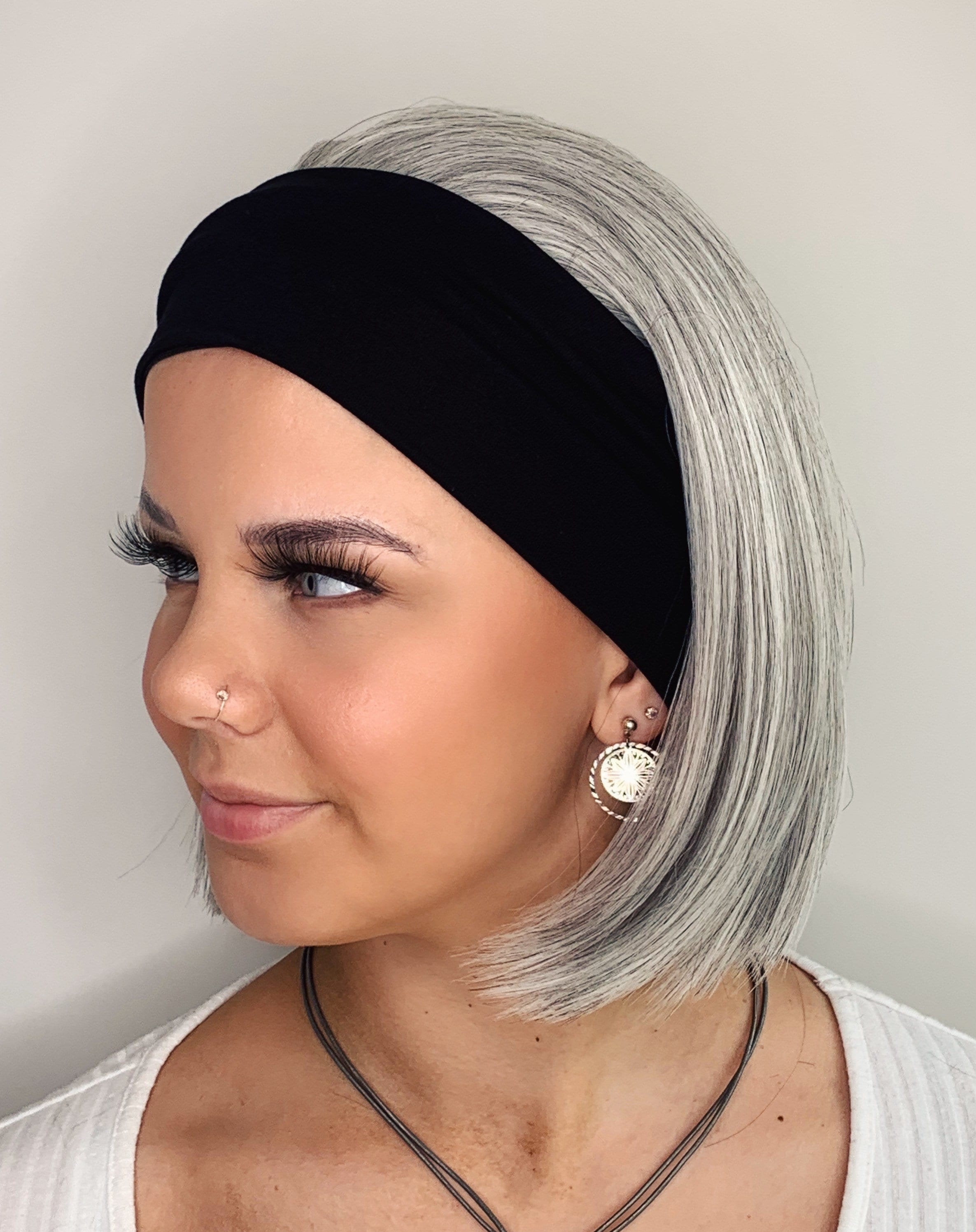 Grey Headband Wig Gym Wig Bandfall Wig Sports Wig Swim Wig - Etsy UK