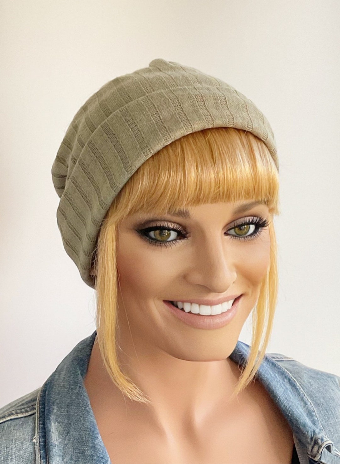 Light Strawberry Blonde Human Hair Fringe Bangs/ Fringe Wig/ Hair Halo ...